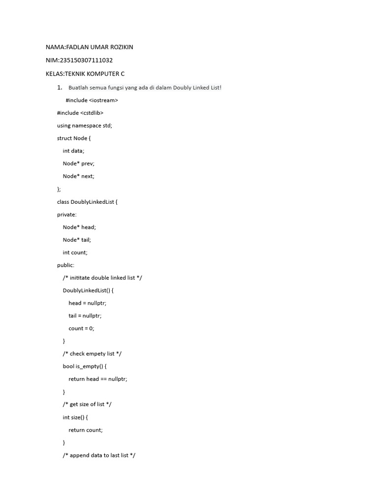 Fadlan Umar Rozikin-235150307111032-Teknik Komputer C - Asd Tugas 2 | PDF | Data Management ...