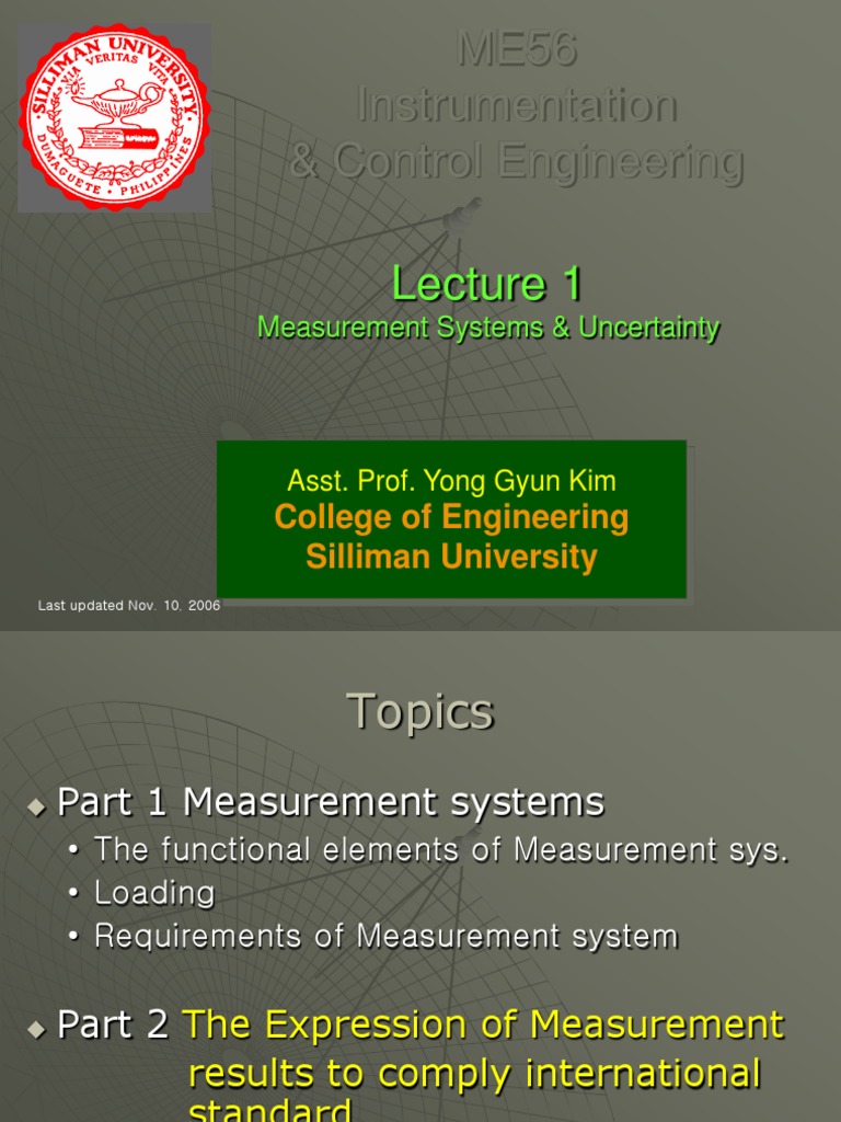 Measurement Systems and Uncertainty Analysis | PDF | Accuracy And ...
