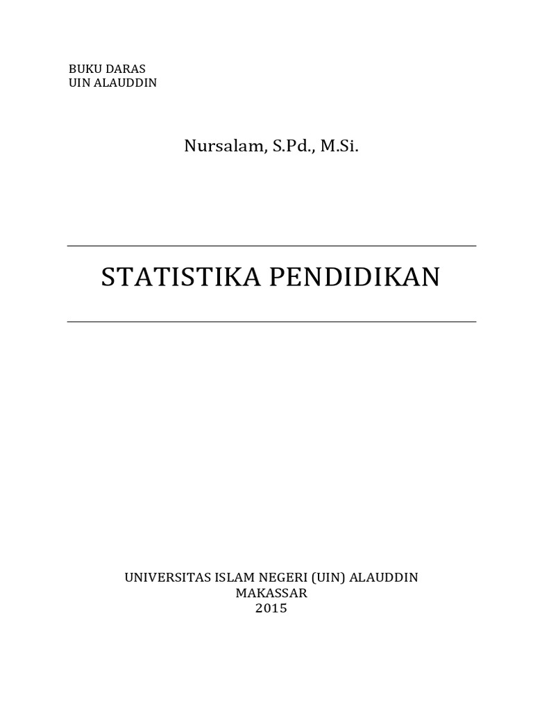 Buku Statistika Pendidikan | PDF