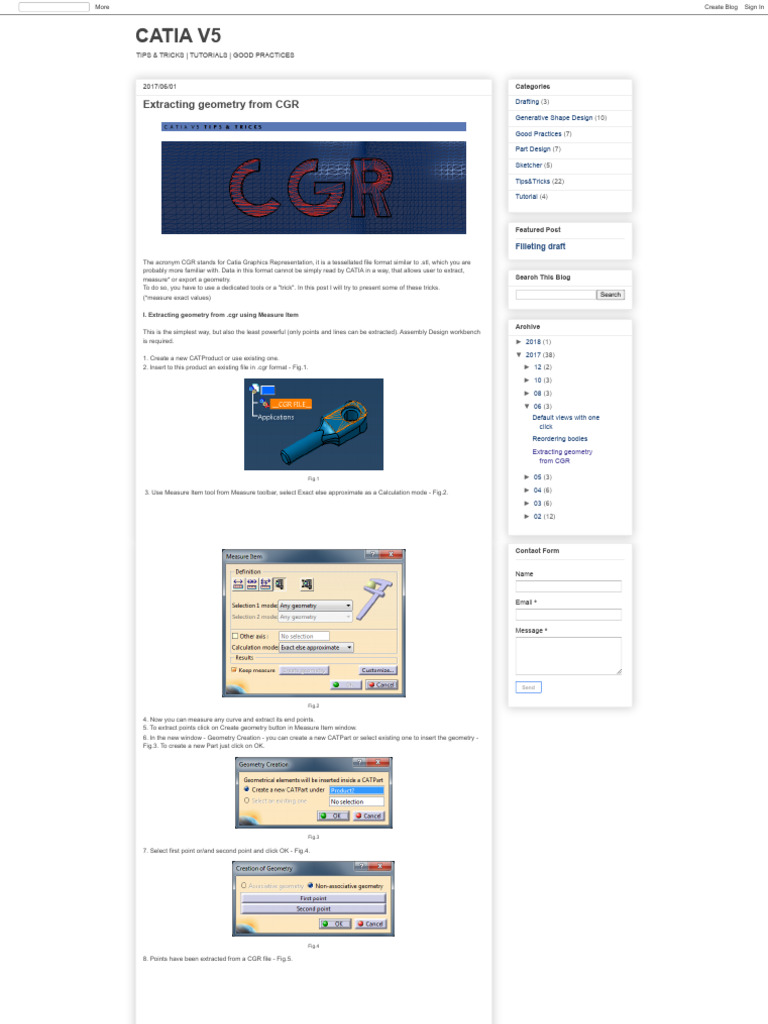 CATIA V5 - Extracting Geometry From CGR | PDF | Computing | Software