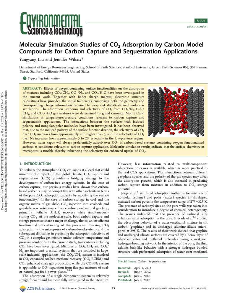Liu Wilcox 2012 Molecular Simulation Studies of Co2 Adsorption by ...