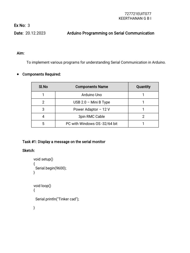 Iot Exp 3 Nsjsjs Pdf Arduino Computer Programming 