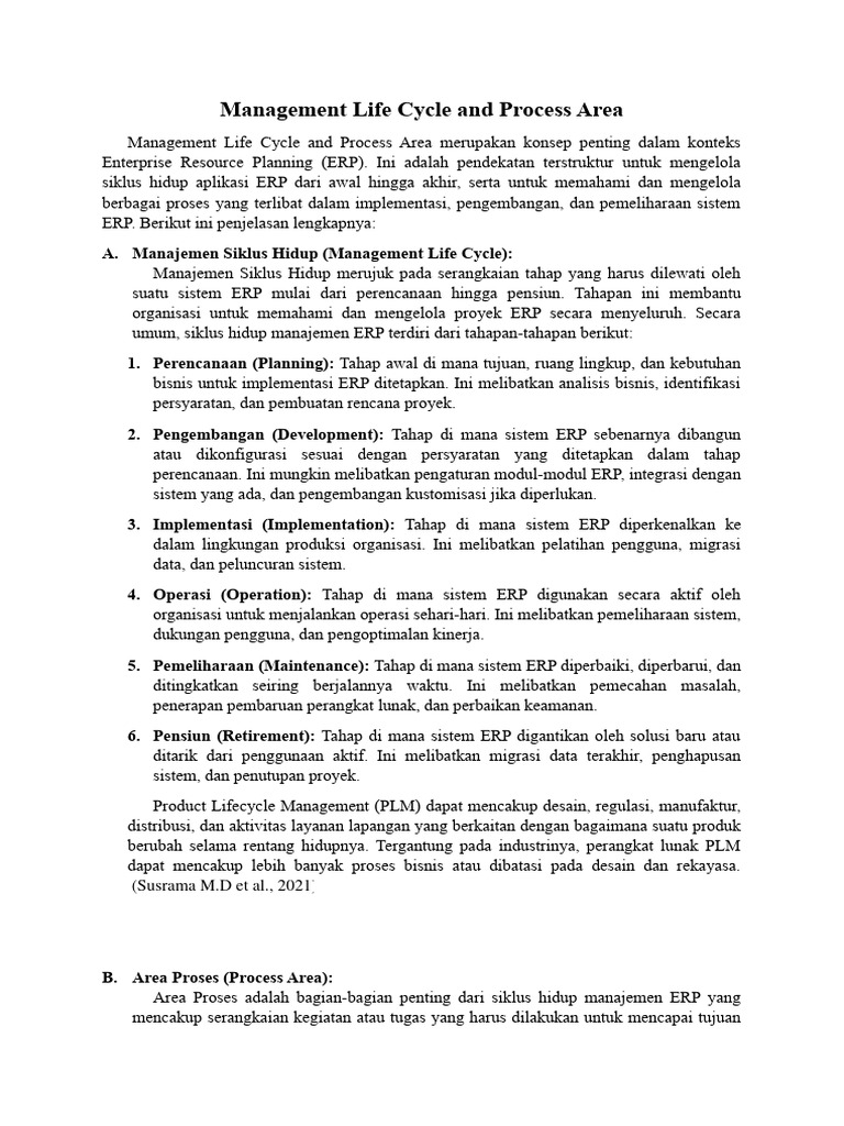 Management Life Cycle and Process Area | PDF
