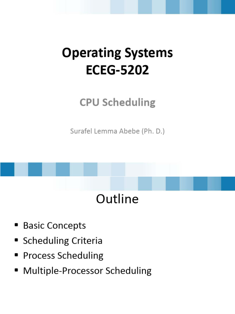 OS 4 CPUScheduling | Download Free PDF | Scheduling (Computing) | Process (Computing)