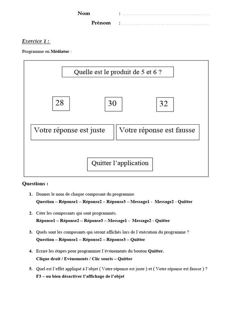 Exercice de Programmation et Multimédia | PDF | Logiciel | Informatique