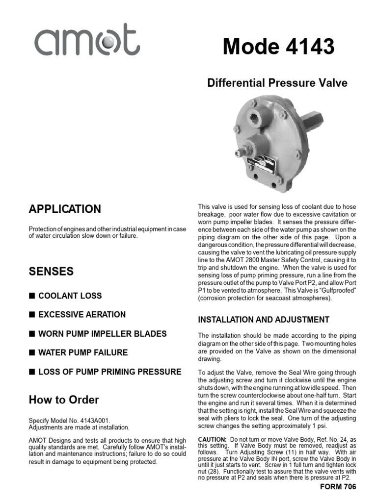 Mode 4143: Differential Pressure Valve | PDF | Pump | Valve