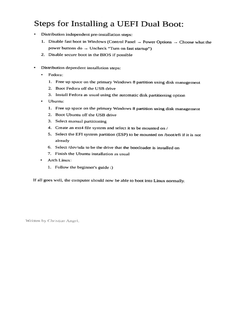 Uefi Dual Boot Pdf