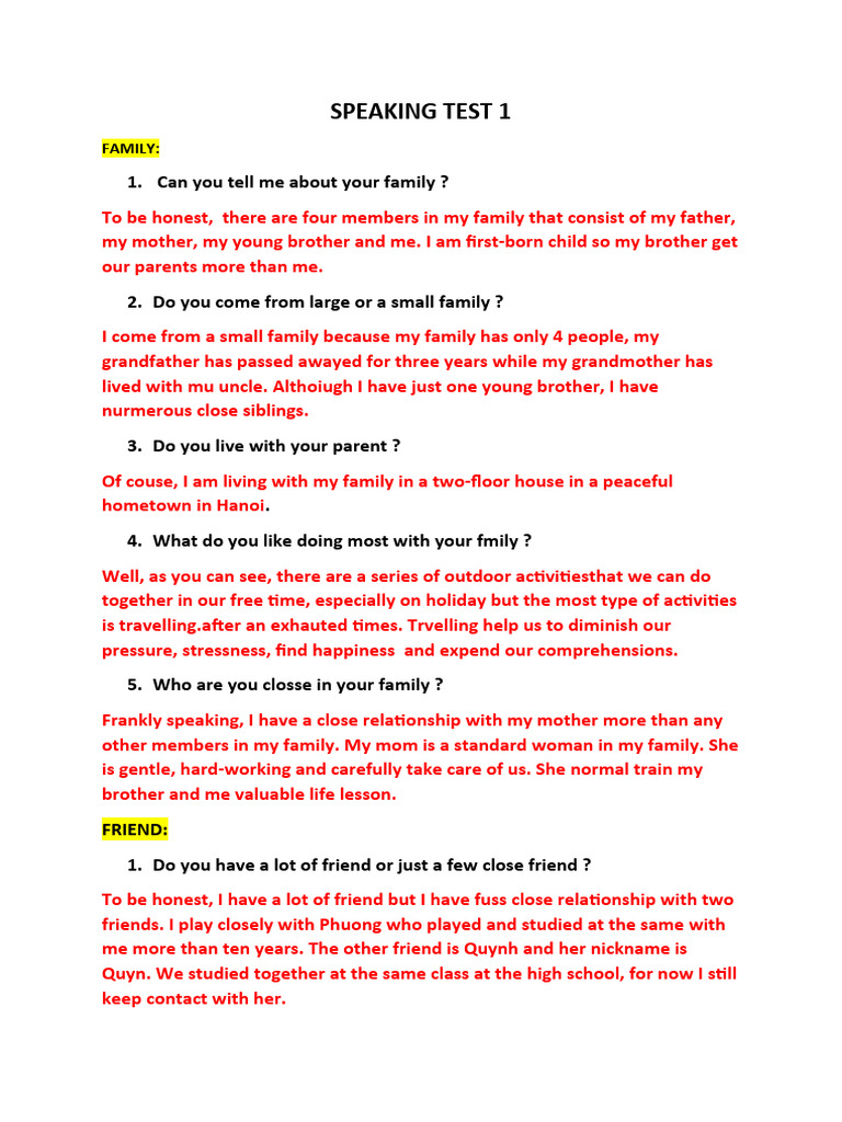 Speaking Vstep b2c1 | PDF | Bus | Foods