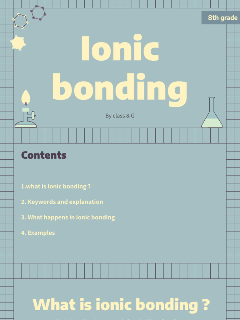 Grade-8 Ionic Bonding | PDF | Ionic Bonding | Chemical Bond