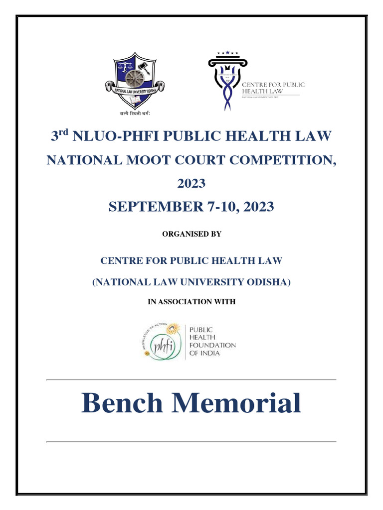 Bench Memo - Applicant - CPHL Moot 2023 | PDF | Trade Secret | Legal ...