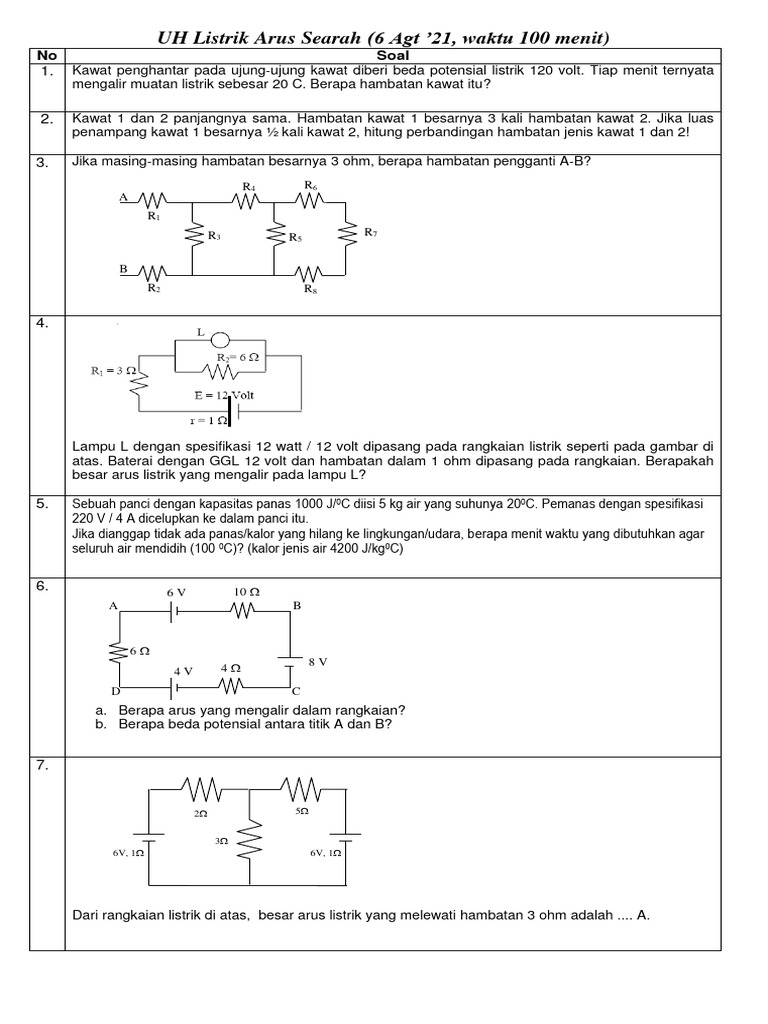 LISTRIK Arus Searah-UH | PDF | Teknologi & Rekayasa
