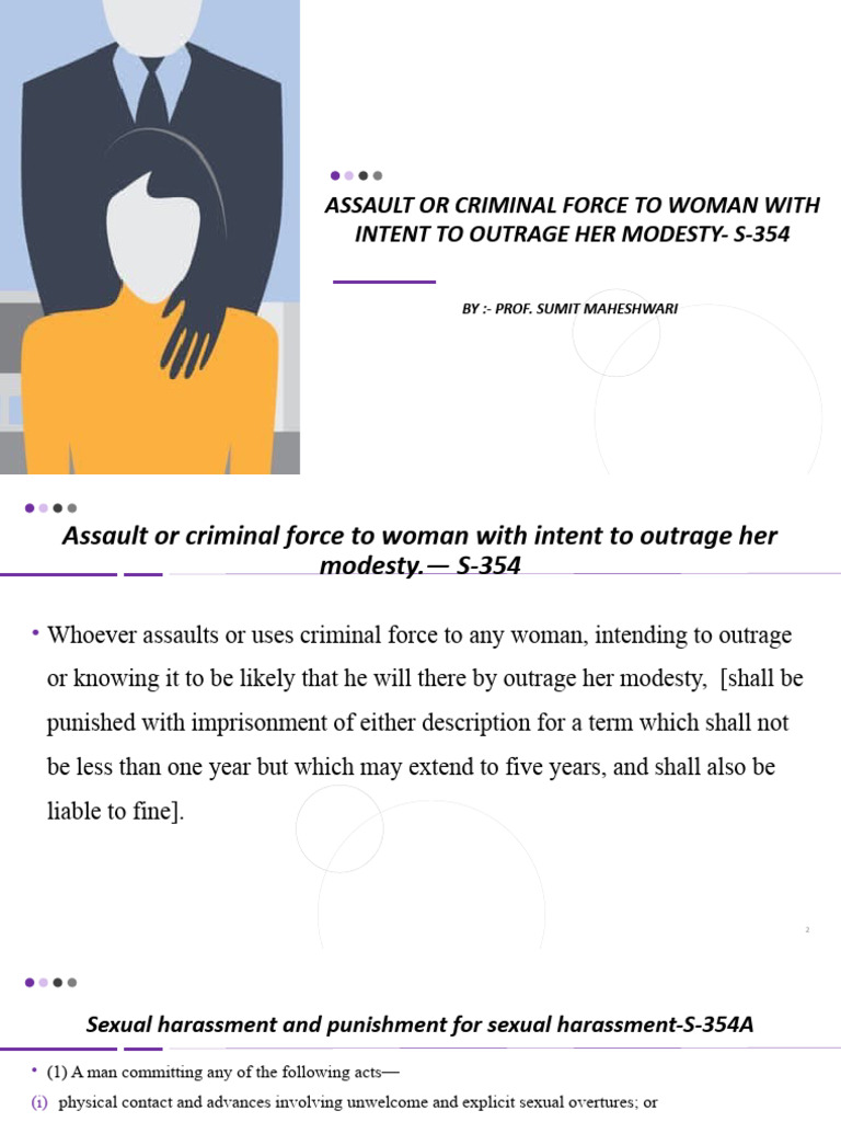 Sexual Harrassement S-354 | PDF | Stalking | Sexual Harassment