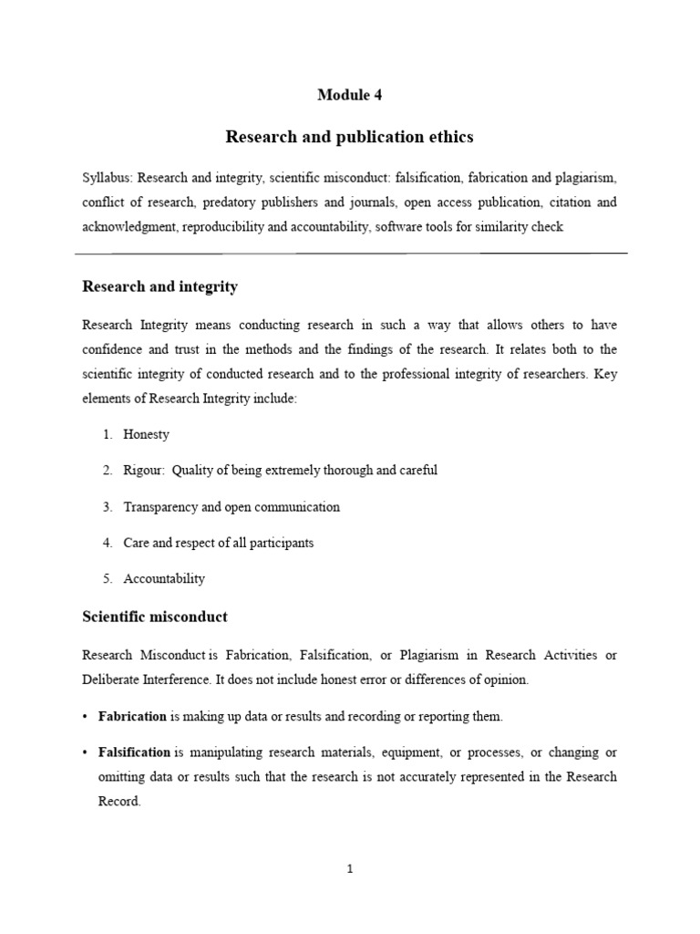 RM Module 4 Notes | PDF | Open Access | Conflict Of Interest