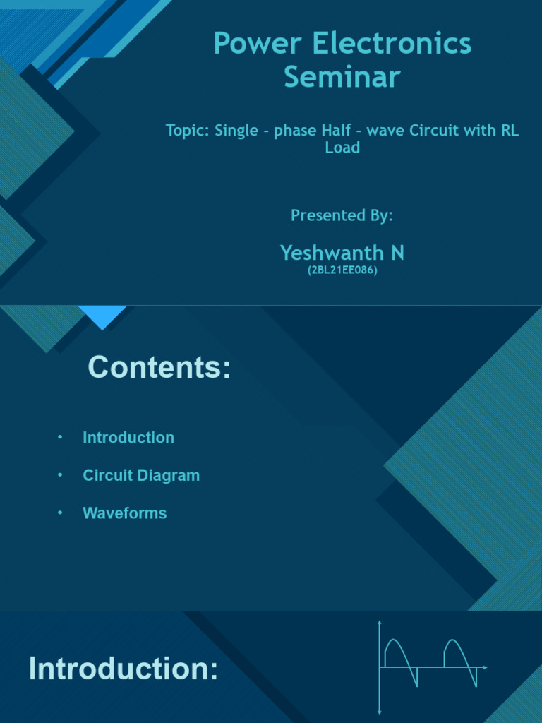 Single Phase Half Wave Circuit With RL Load | PDF | Manufactured Goods ...