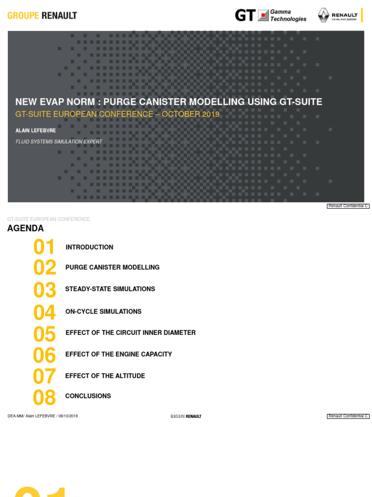 New EVAP Norm Purge Canister Modelling Using GT SUITE Groupe Renault ...
