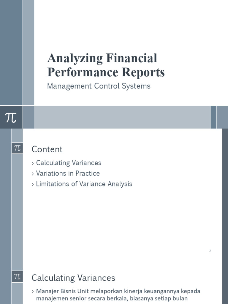 Materi SPM 11 Analyzing Financial Performance Reports | PDF