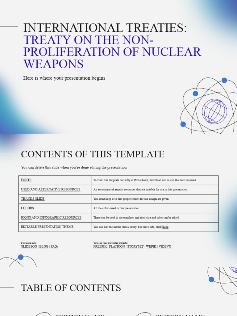 International Treaties - Treaty On The Non-Proliferation of Nuclear Weapons by Slidesgo | PDF ...