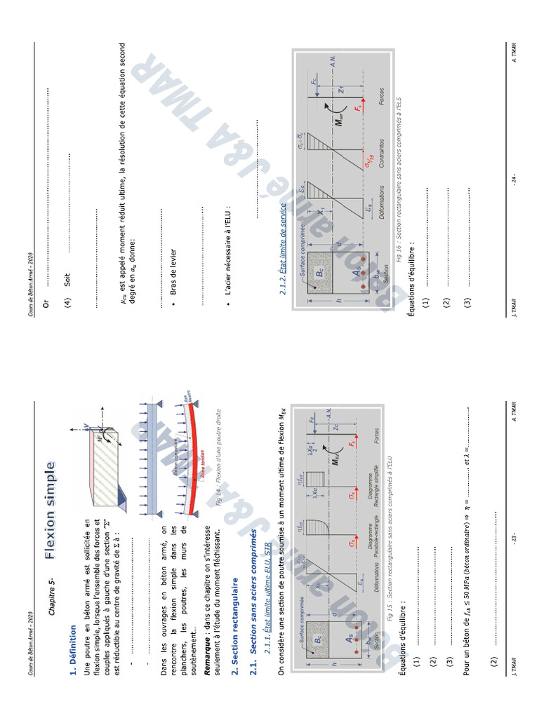 Flexion Simple-Chapitre 5 | PDF