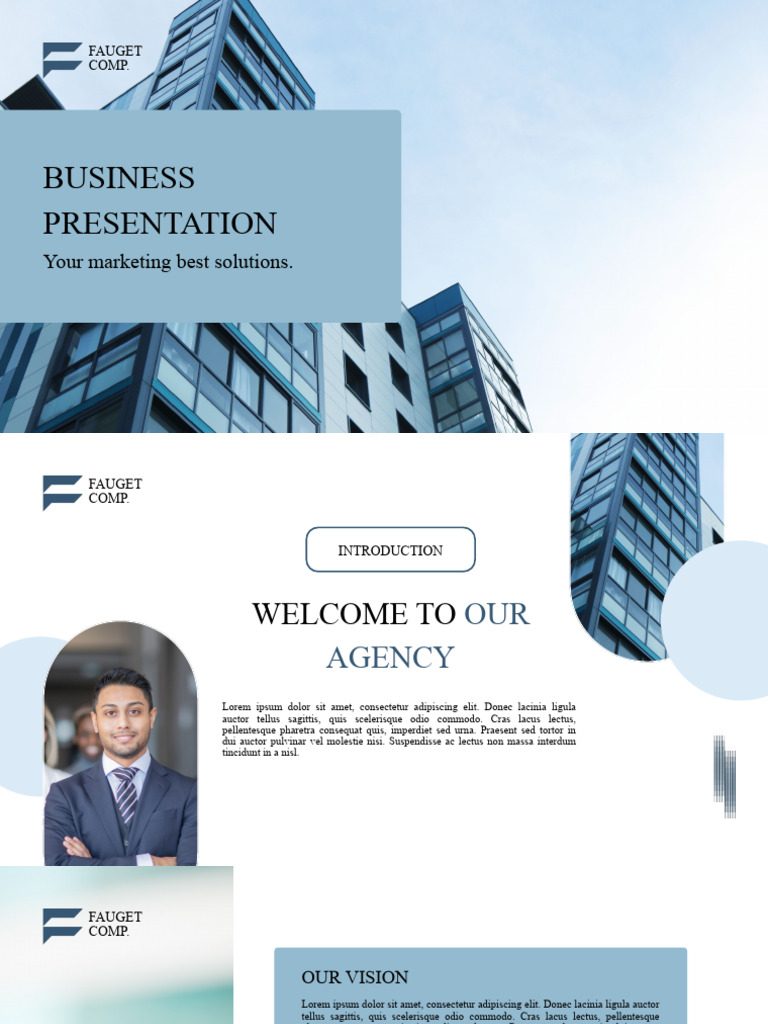 Blue Minimalist Business Presentation | PDF