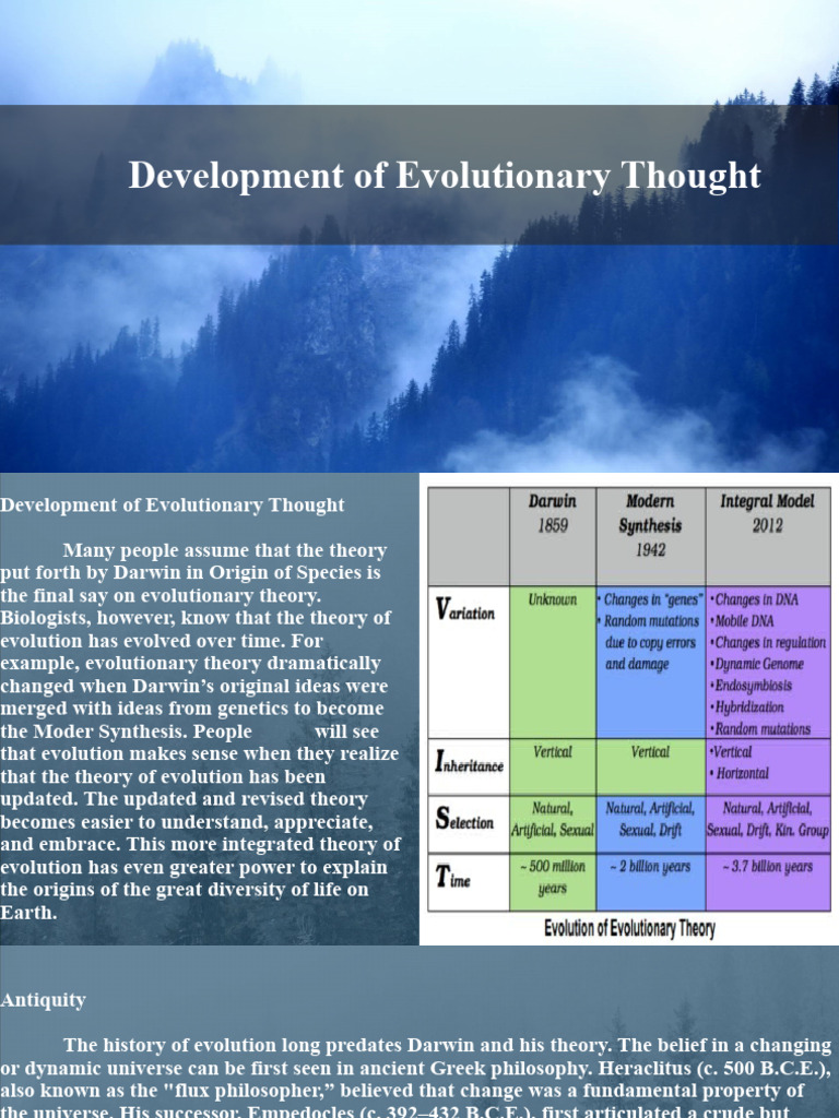 Development of Evolutionary Thought | Download Free PDF | Natural ...