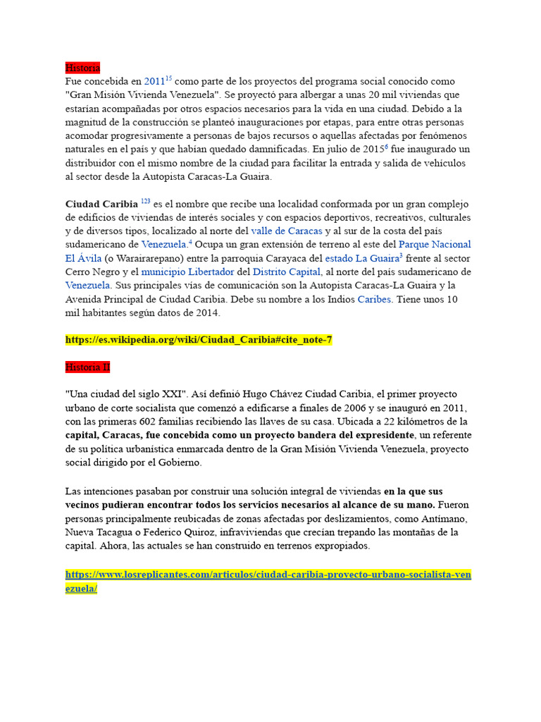 Guion - Ciudad Caribia | PDF | Política | Viajes y turismo