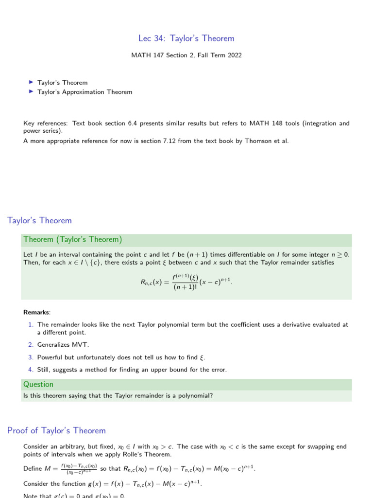 Lecture 34 | PDF | Mathematics | Mathematical Relations