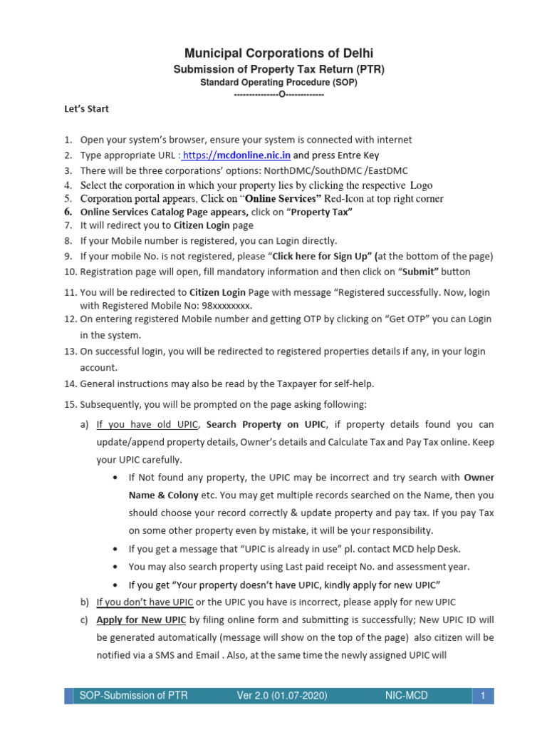 PTR Sop | Download Free PDF | Payments | Taxes