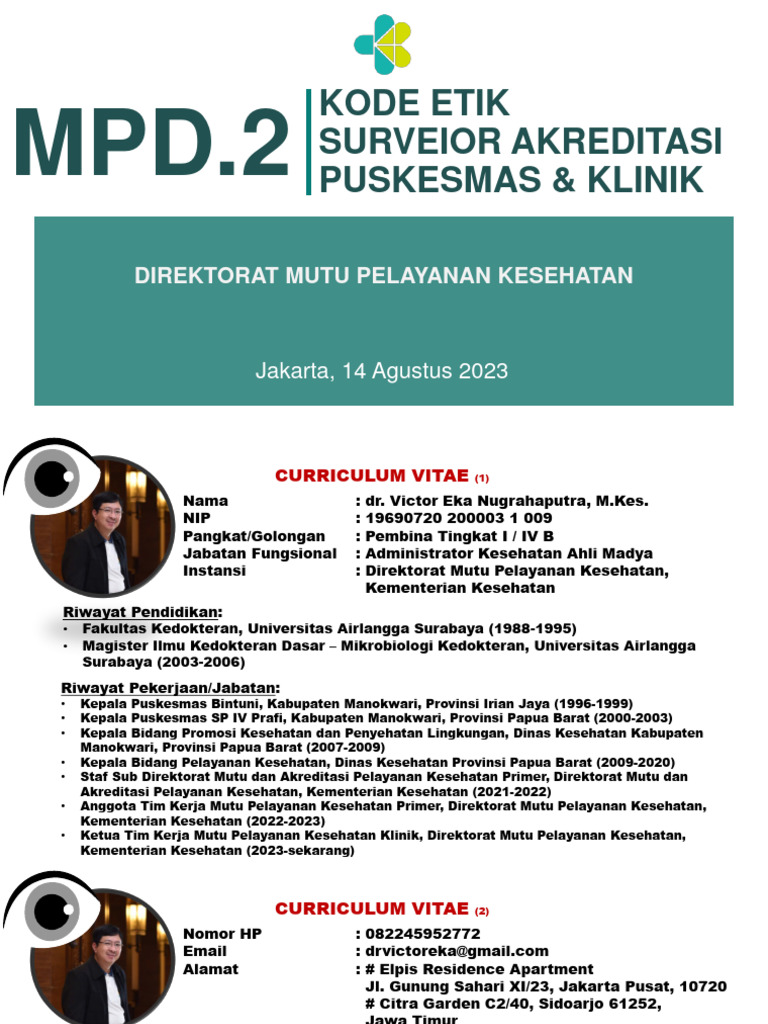 Kode Etik Surveior Akreditasi | PDF | Karier & Perkembangan | Sains & Matematika