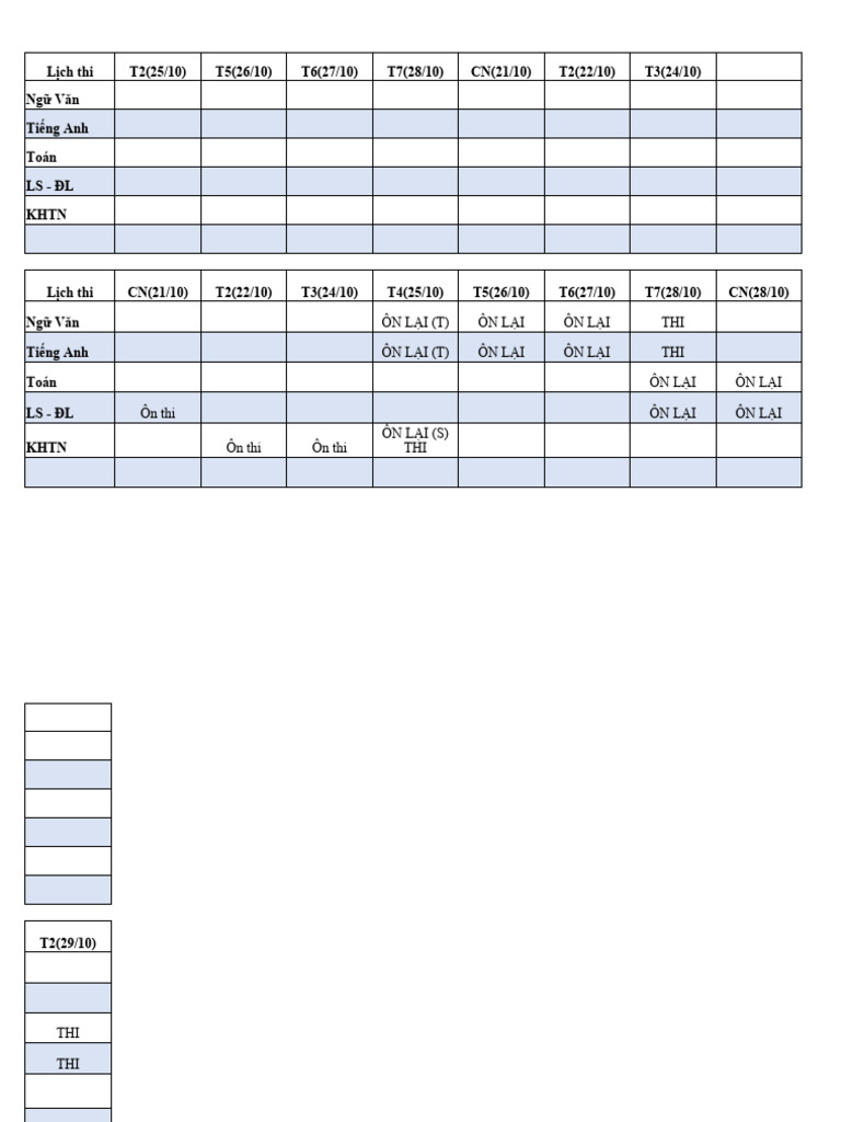 Lịch thi HK2 2022-2023 | PDF