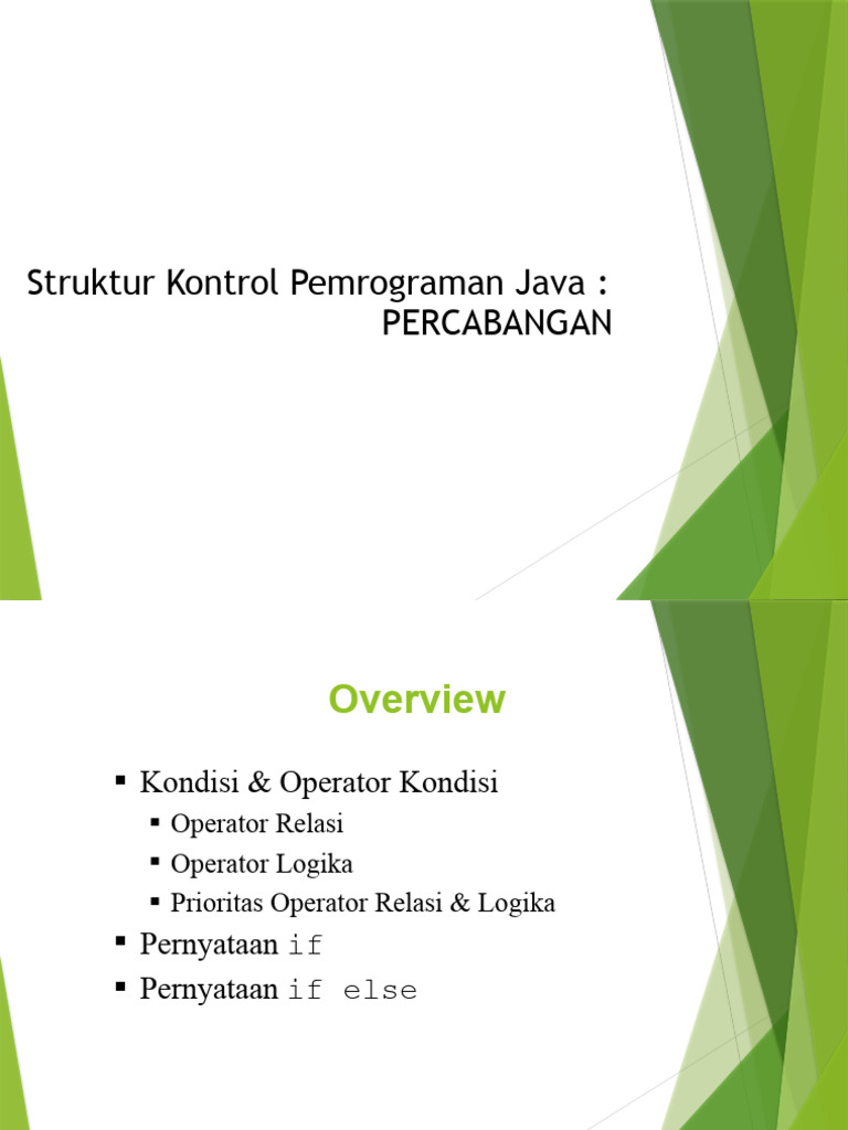 4 Struktur Kontrol PERCABANGAN | PDF | Komputer