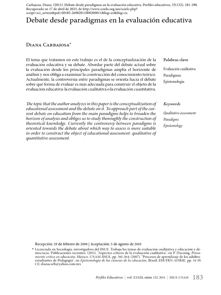 Debate Desde Paradigmas en La Evaluaci ®N Educativa | PDF | Conocimiento | Evaluación