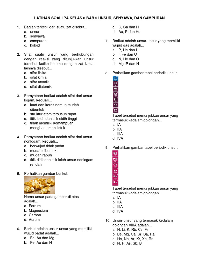 Latihan Soal IPA Bab 5 Kelas 8 | PDF