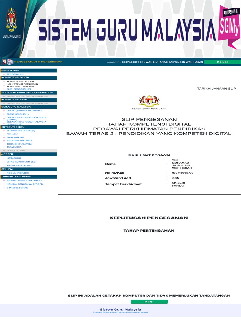 SGMY - Modul Individu | PDF