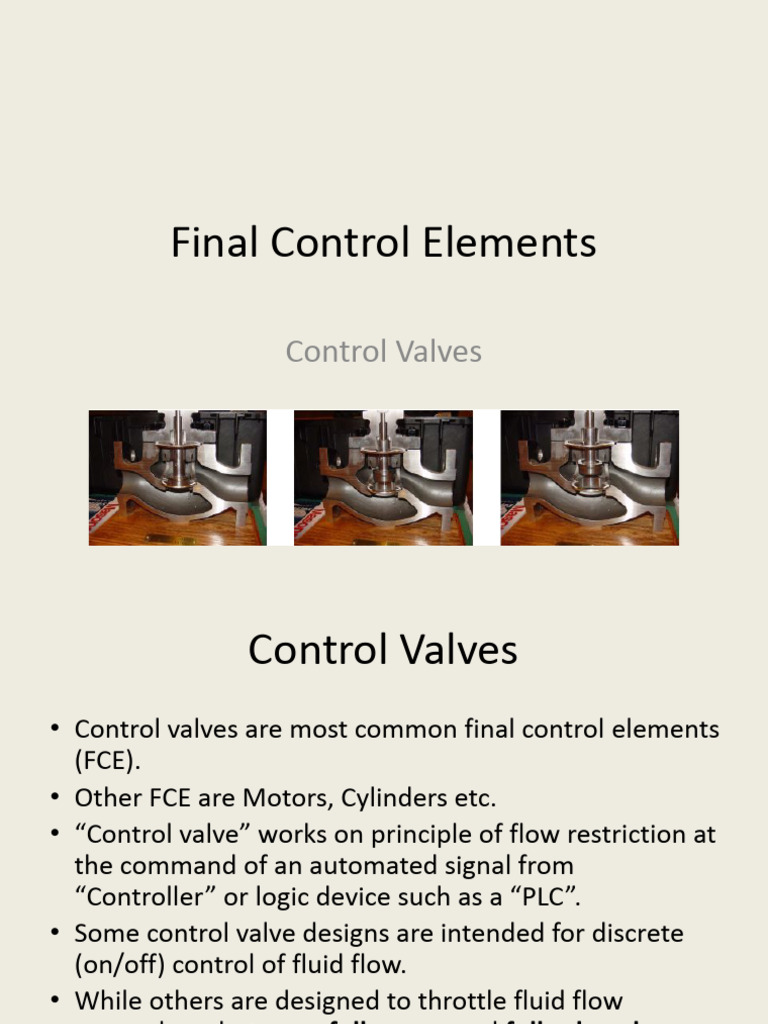 unit 2 Final Control Elements | PDF | Actuator | Valve