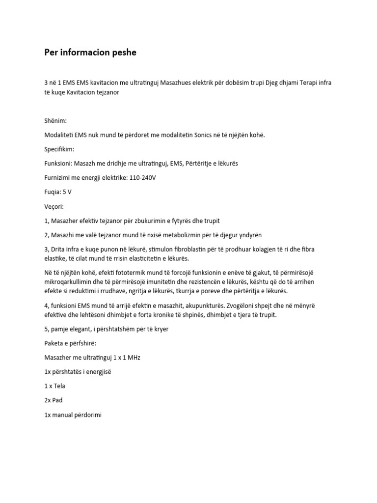 Produktet Shqip | PDF