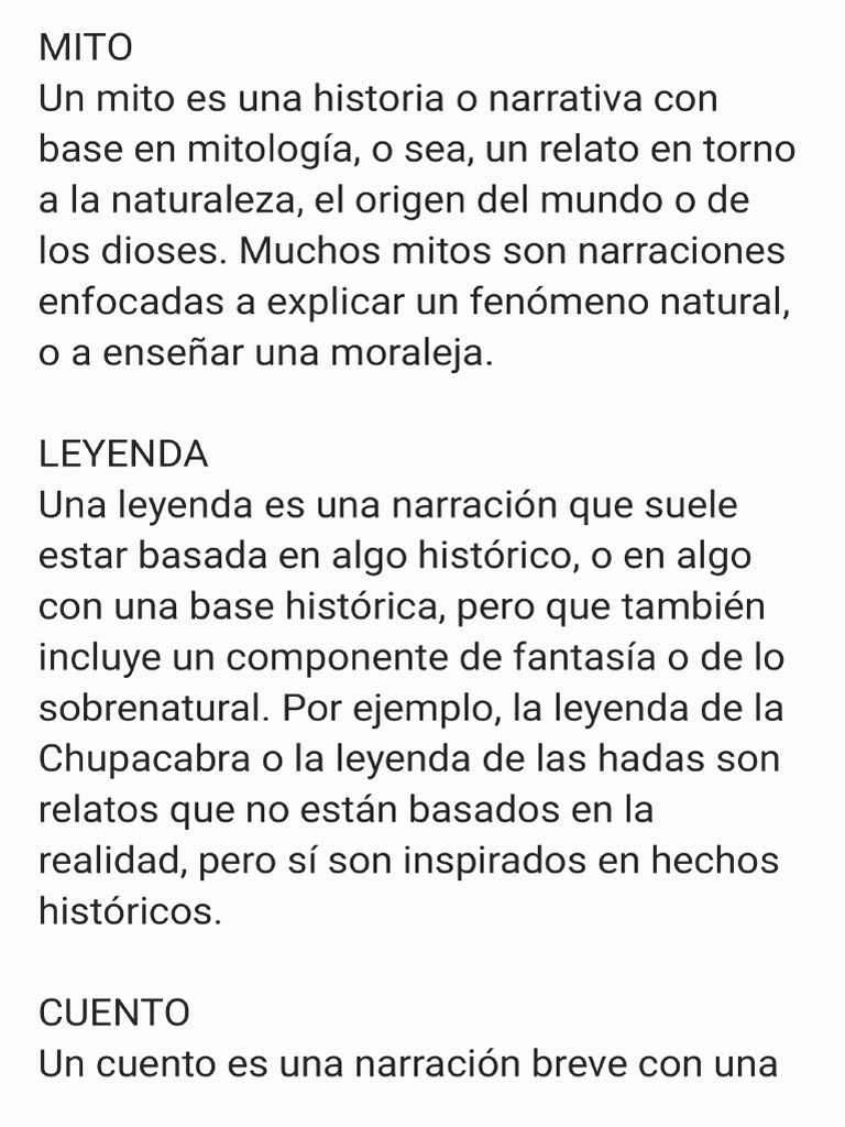 Mito, Leyenda, Cuento y Rito | PDF