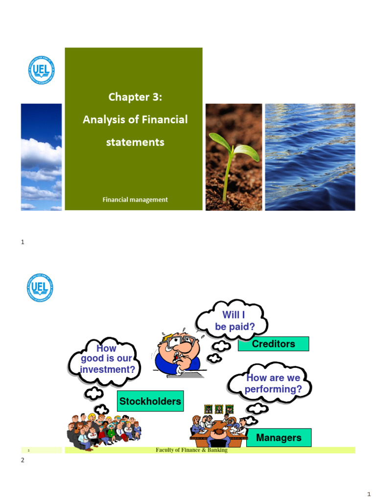 Chapter 3-Financial Statement Analysis | PDF | Financial Ratio | Market Liquidity