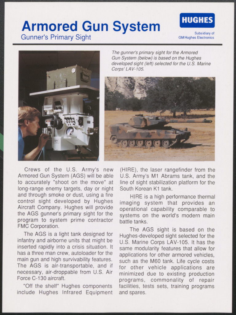 M8 AGS Sight Brochure | PDF | Tanks | Military Vehicles
