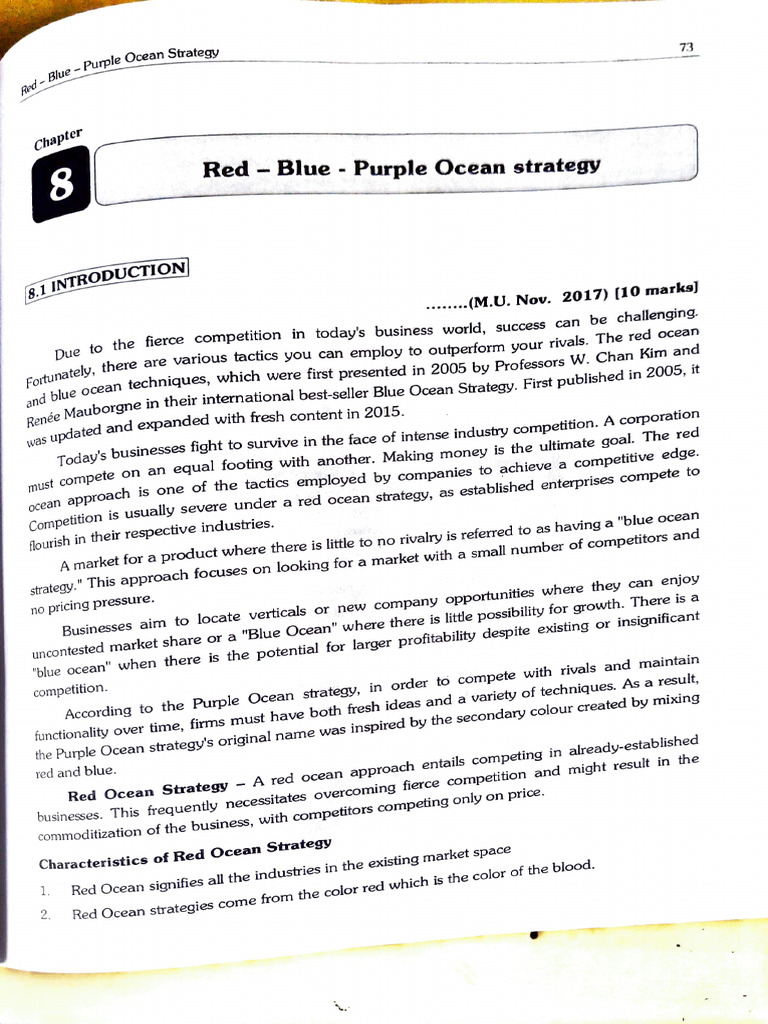 Red Blue Purple Ocean Strategies Pdf