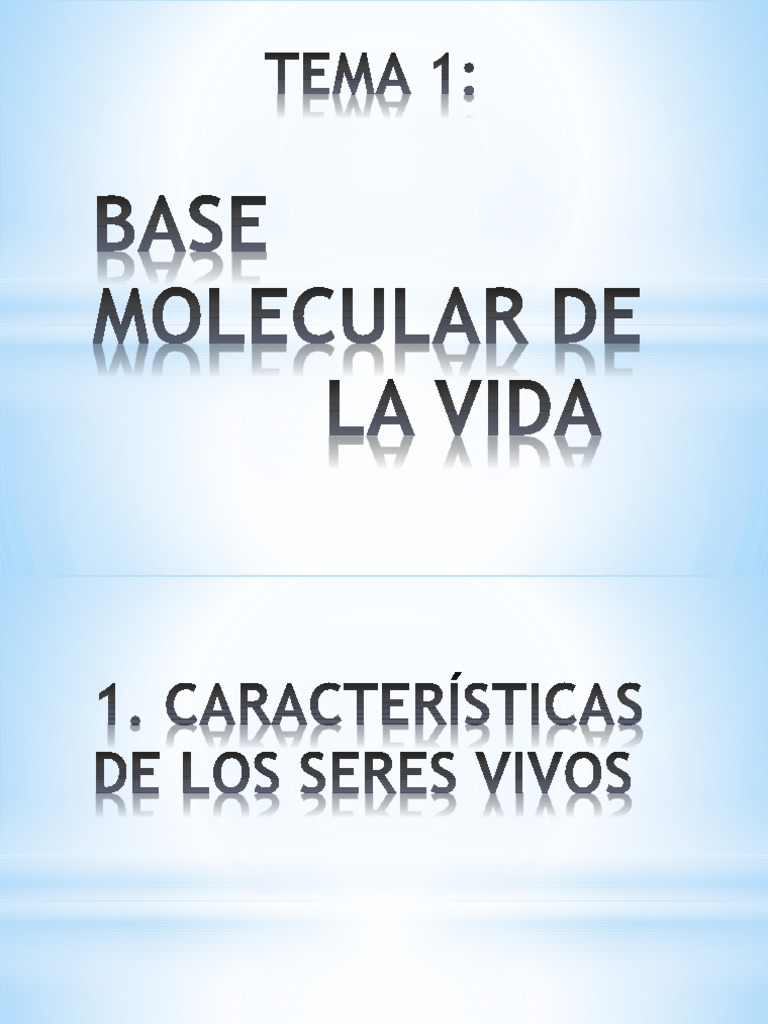 Tema 1. La Base Molecular de La Vida | PDF | Enlace covalente | Polaridad química
