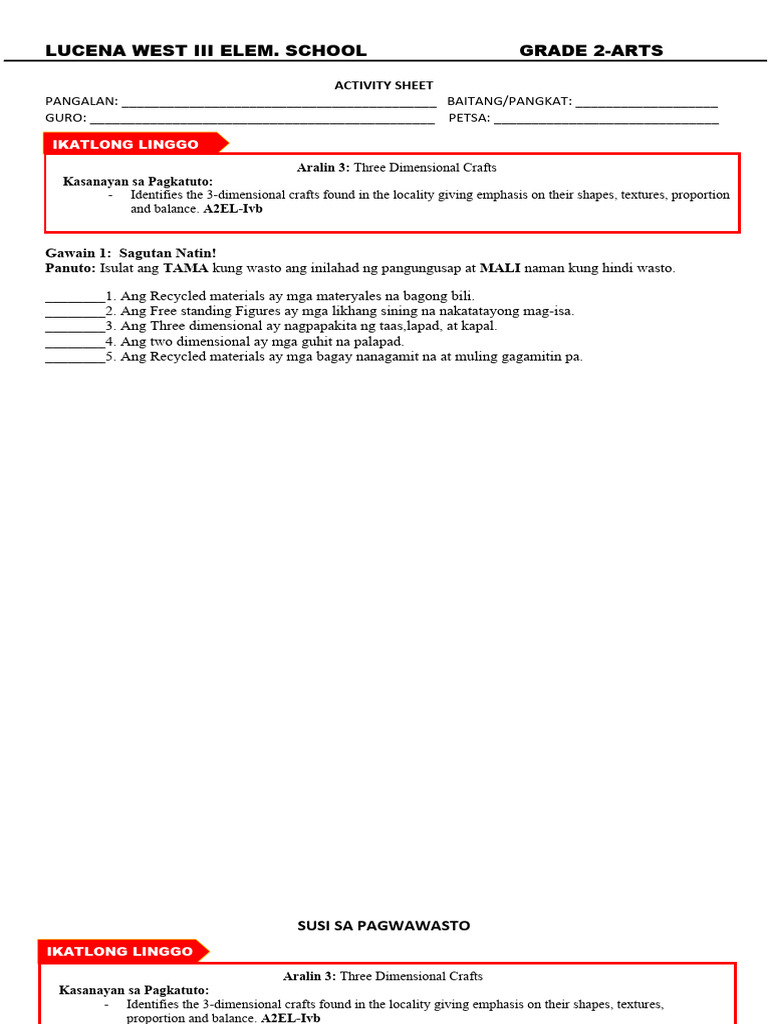 Arts-2-Q4-Activity-Sheet - (Week3-4) | PDF