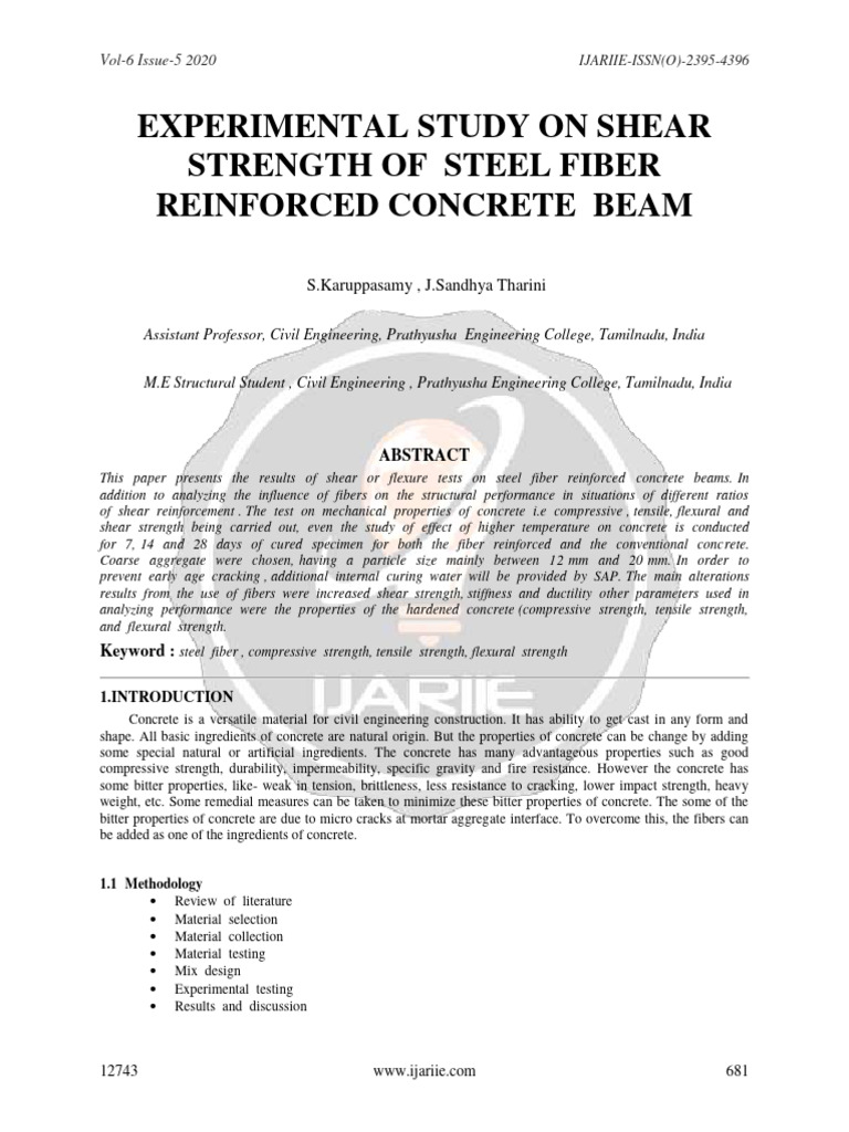 fiber reinforced concrete | PDF | Concrete | Strength Of Materials