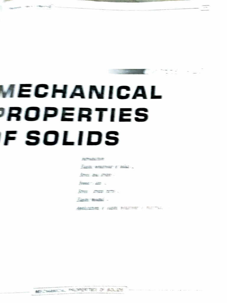 Mechanical: Properties | PDF | Stress (Mechanics) | Deformation (Engineering)