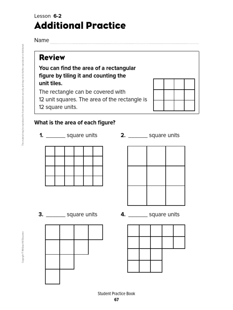 6-2 Count Unit Squares To Determine Area. | PDF | Area | Rectangle