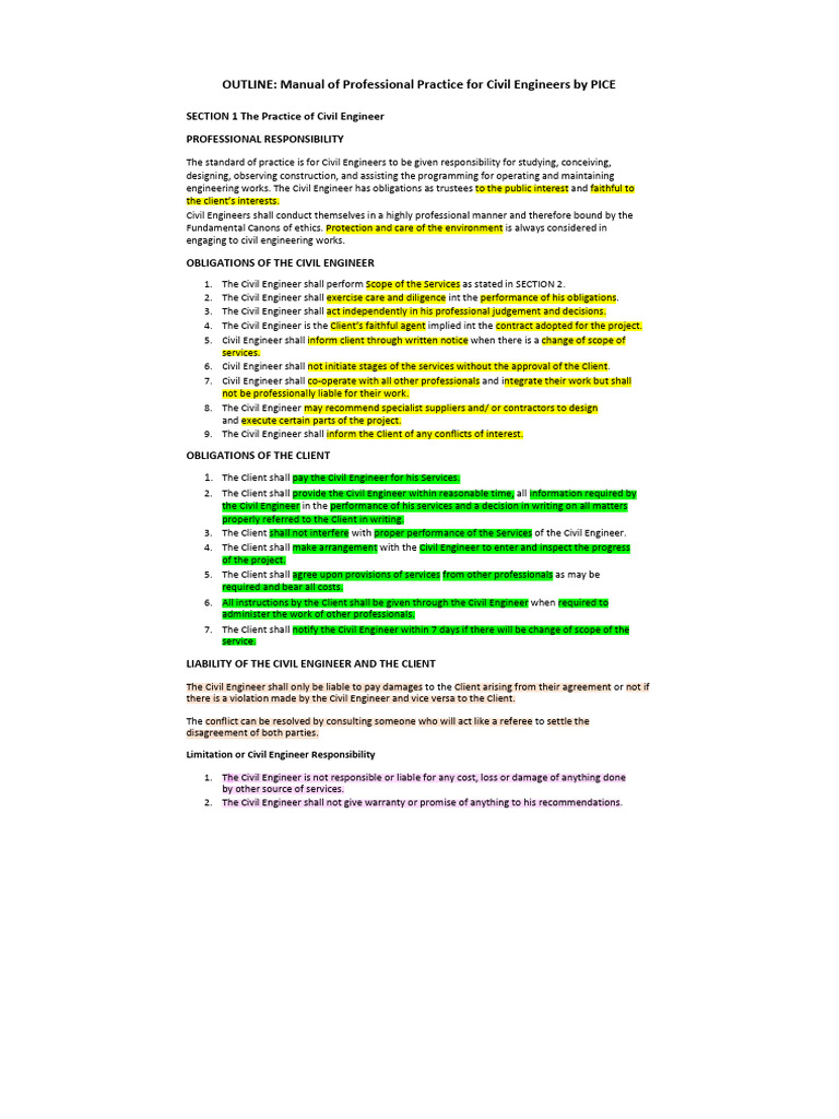 PICE Manual | PDF | Engineer | Civil Engineering