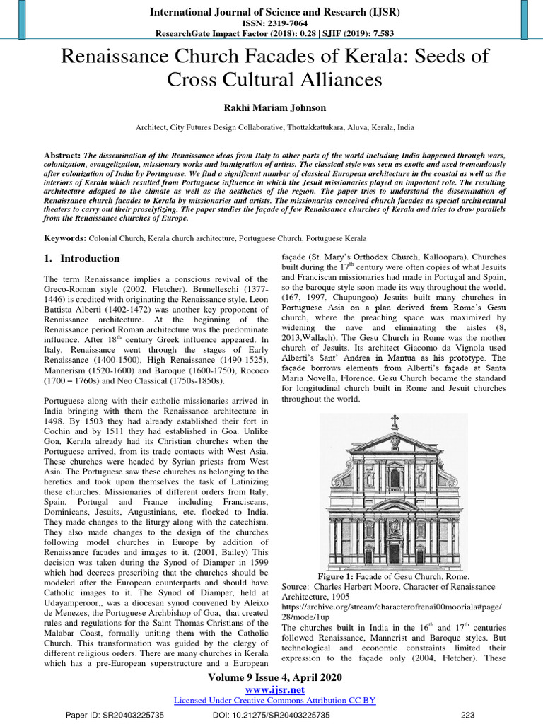 Renaissance Church Facades of Kerala See | PDF | Baroque | Renaissance