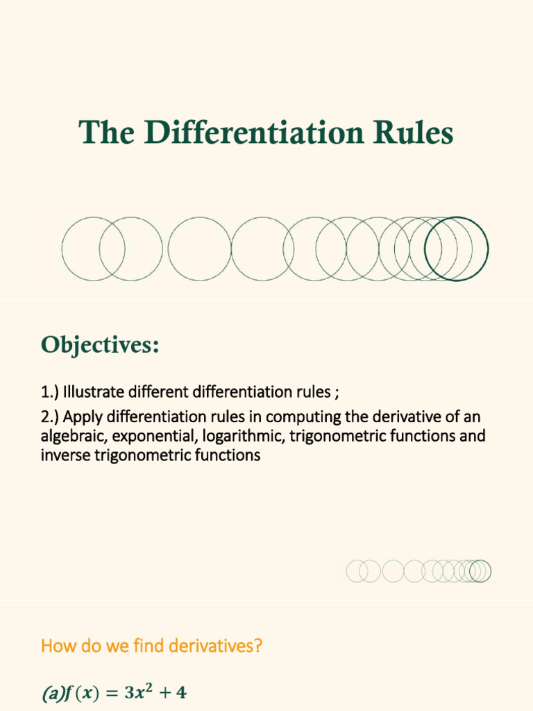 6 Differentiation Rules 2024 | PDF | Trigonometric Functions | Derivative