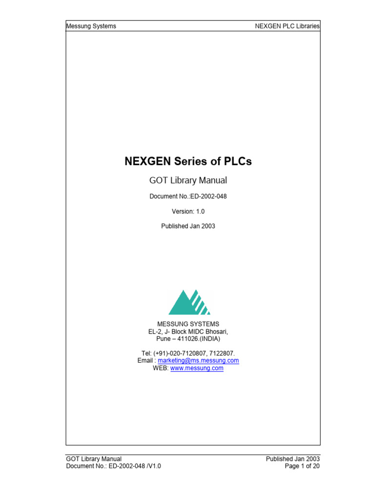 GOT Library Manual | PDF | Input/Output | Computer Science