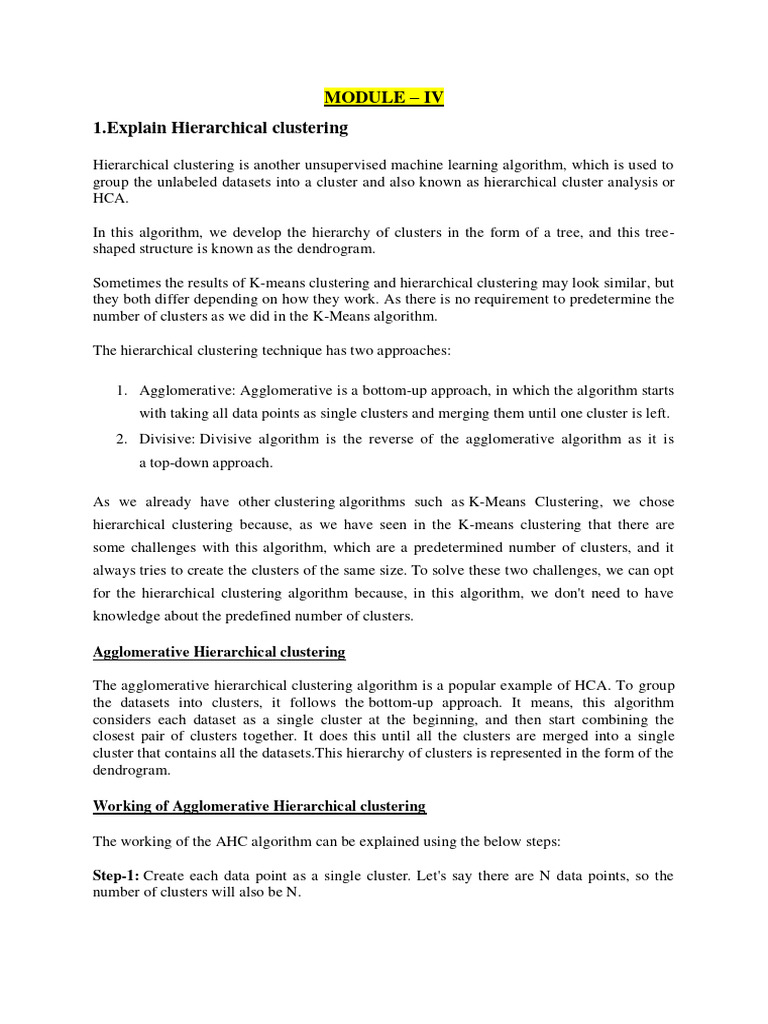 ML Module Iv | Download Free PDF | Cluster Analysis | Bayesian Network