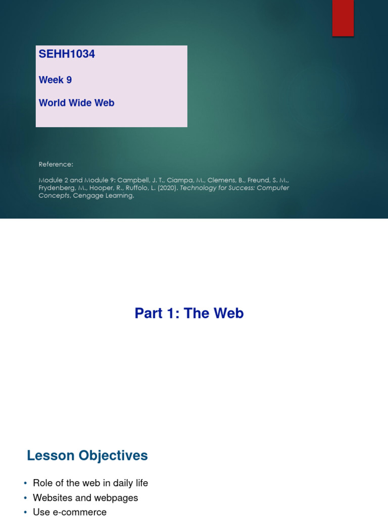 (Week09) World Wide Web | PDF | World Wide Web | Internet & Web